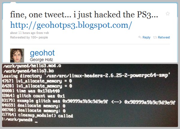 "geohot"จอมทะลวงไอโฟน อ้างแฮ็ก PS3 สำเร็จแล้ว