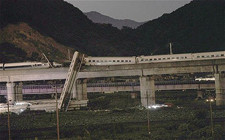 รถไฟความเร็วสูง D3115 “หางโจว-เวินโจว” ตกราง ดิ่งลงสะพาน