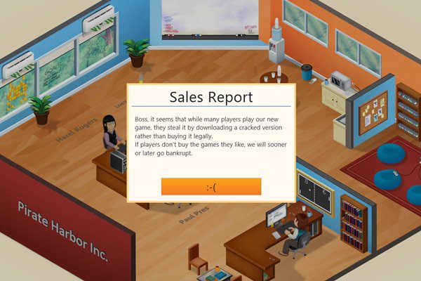 "Game Dev Tycoon" วางยาผู้เล่นของเถื่อนด้วยของเถื่อน