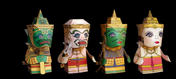 ทูตวัฒนธรรม “Postcard Cube” เชื่อมสารไทยผ่านหุ่นกระดาษรามเกียรติ์