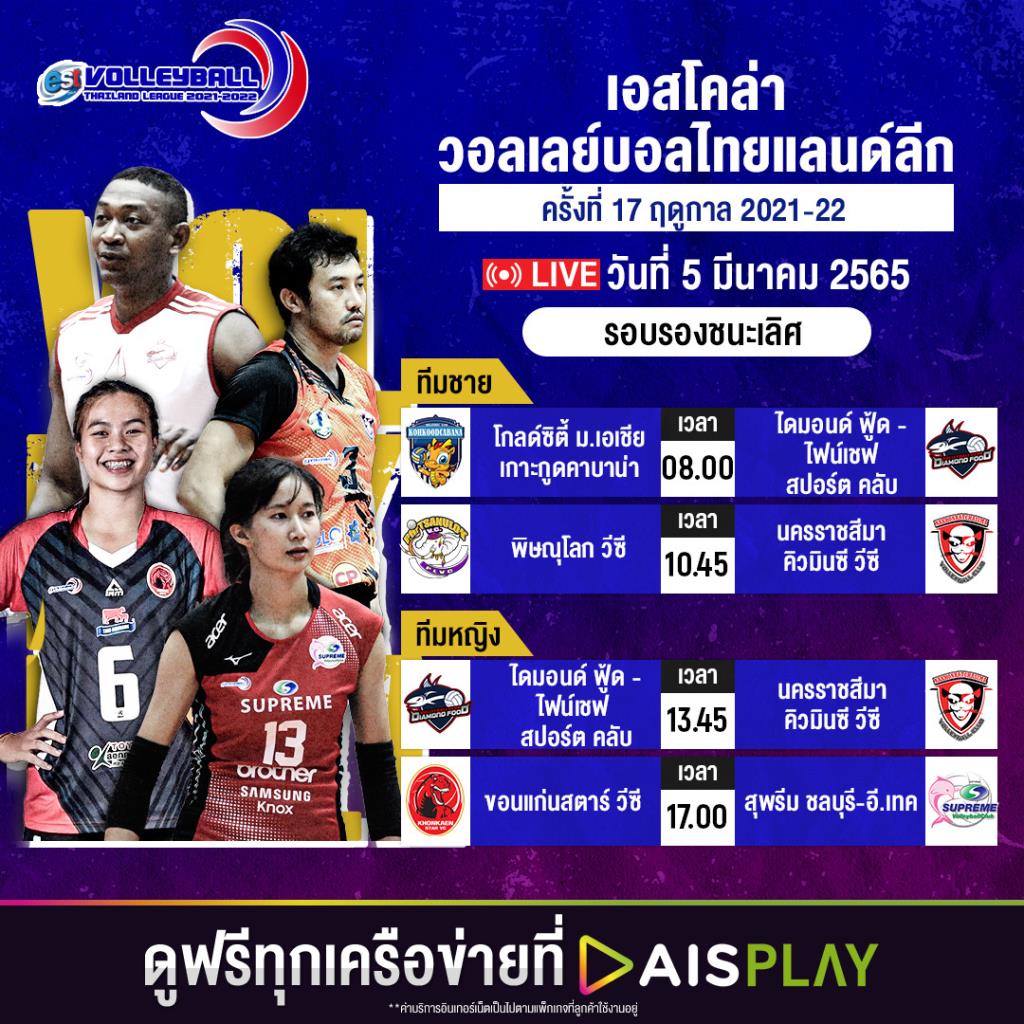 AIS PLAY จัดเต็ม!! ยิงสดรอบสุดท้ายศึกลูกยางไทยแลนด์ลีก