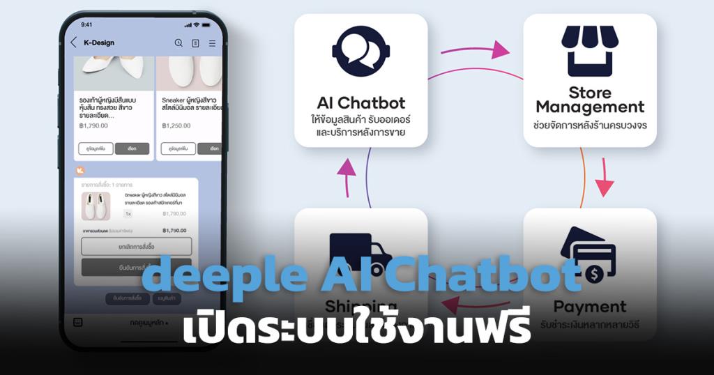 deeple AI Chatbot เปิดระบบให้ร้านค้าออนไลน์ทดลองใช้งานฟรี