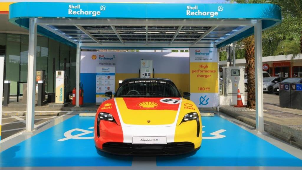 Porsche จับมือ Shell ผุดสถานี Super Charge 180 kW ค่าชาร์จ 9 บาท/หน่วย