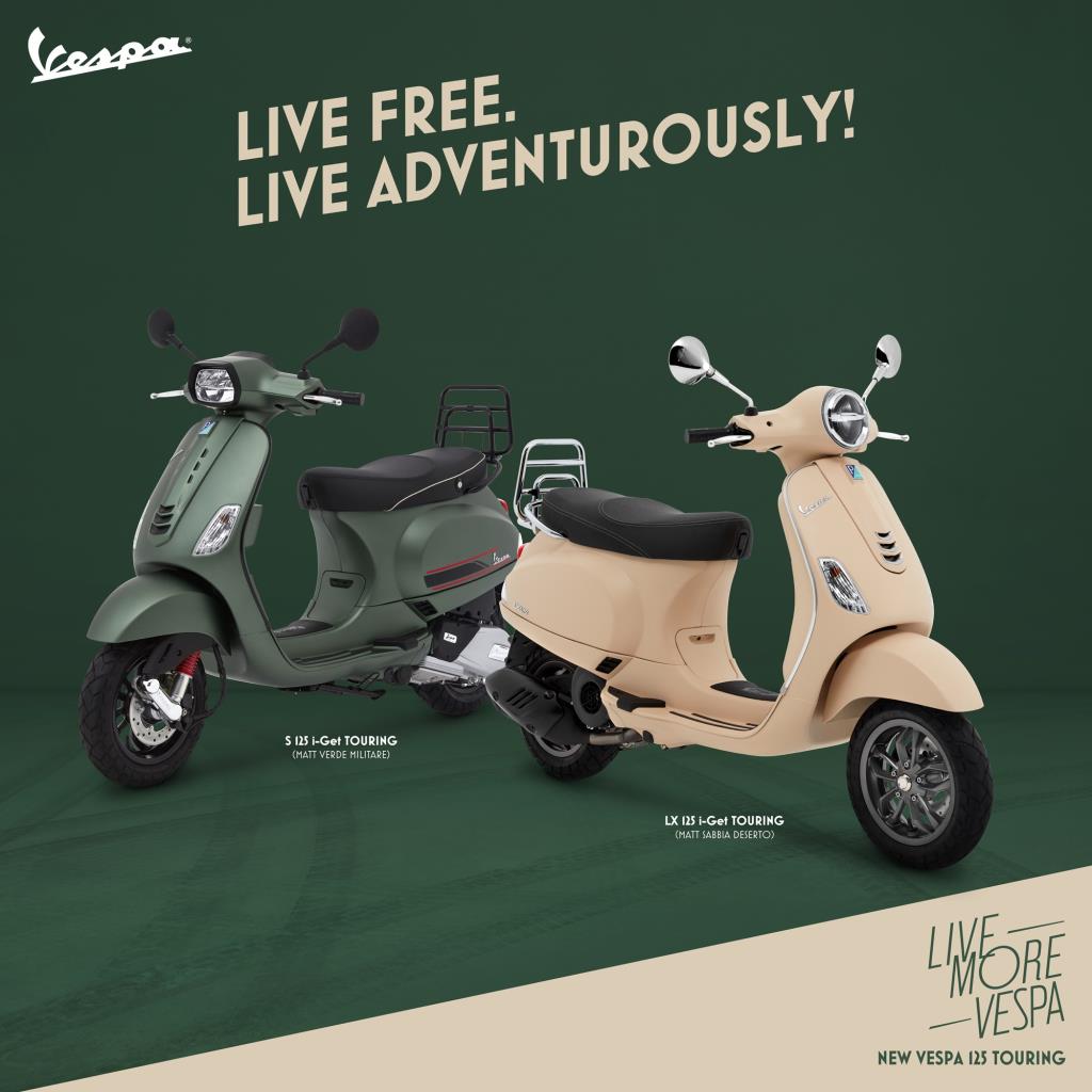 เวสป้า ส่งสกู๊ตเตอร์ไซส์มินิ 2 รุ่นสุดฮอต Vespa LX 125 i-Get Touring ...