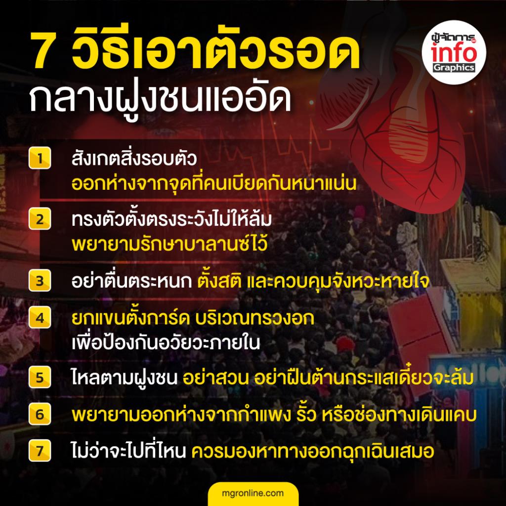 7 วิธีเอาตัวรอด กลางฝูงชนแออัด