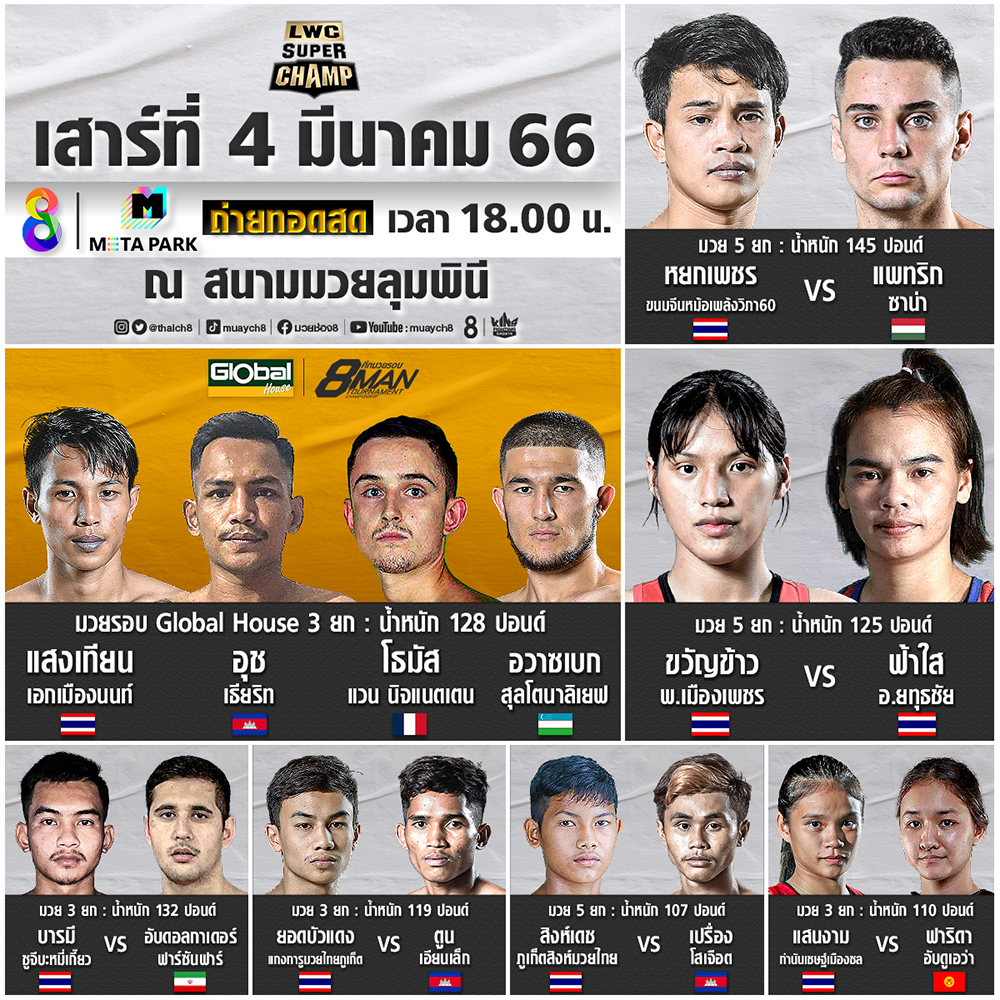 “LWC SUPER CHAMP” ชวนแฟนมวยลุ้นชนะน็อก ร่วมค้นหา 1 ใน 4 นักชกดีกรีแชมป์ ...