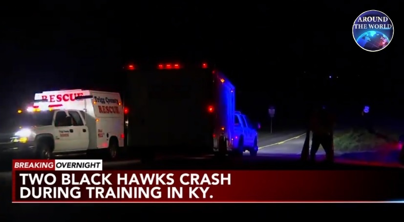 Two "Black Hawk" attack helicopters crashed during night training near Fort Campbell in Kentucky ...